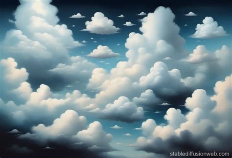 Small Fluffy Clouds Surrealist Painting Style Prompts Stable