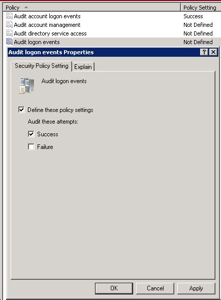 track successful account logon using windows server auditing features windows spiceworks