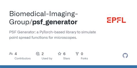 Github Biomedical Imaging Group Psf Generator Psf Generator A Pytorch Based Library To