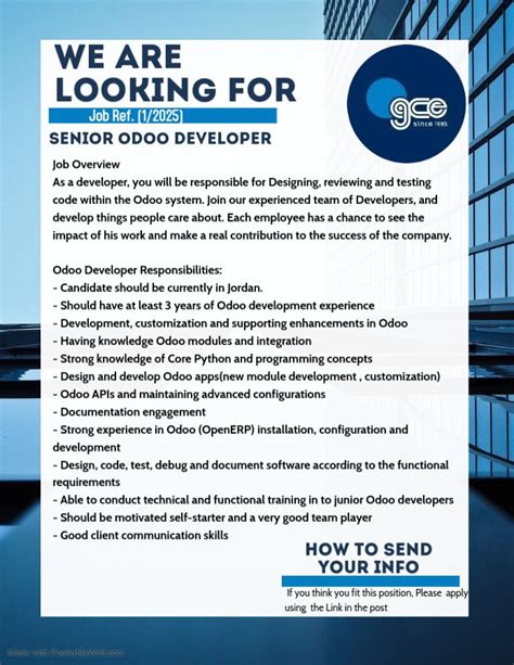 Developer Odoo Programming General Computers And Electronics Co