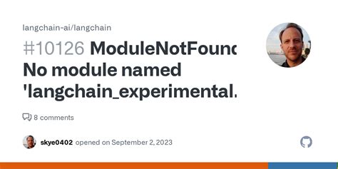 Modulenotfounderror No Module Named Langchainexperimentaldataanonymizer · Issue 10126