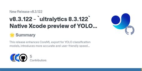 Yolo Coreml Export Improvements In V83122 Ultralytics Posted On The Topic Linkedin