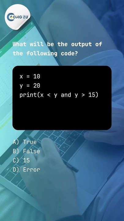 Python Mcq Using Logical And Python Pythonmcq Pythoncoding Coder Youtube
