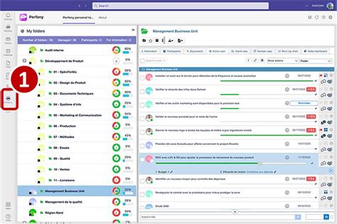 add your action plans in teams perfony