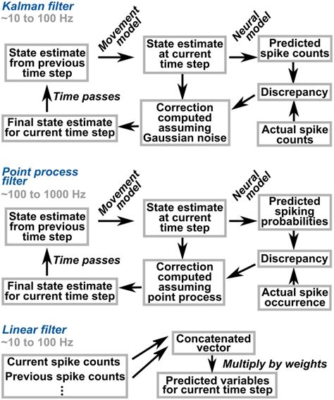 Schematic Illustration Of Popular Decoding Algorithms The Kalman And