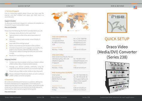 Ihse Draco 238 Series Quick Setup Pdf Download Manualslib