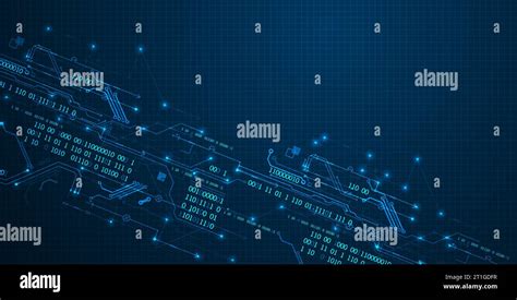 Abstract Technology Concept Circuit Board High Computer Color Background Vector Illustration