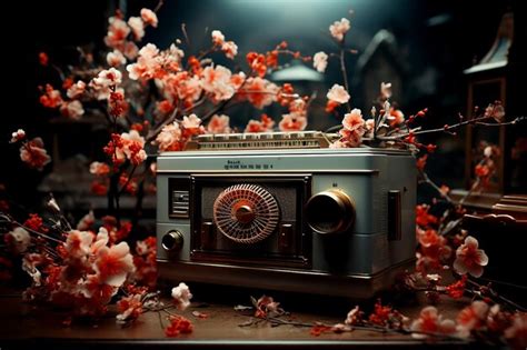 Premium Photo Retro Radio With Music Equalizer Bars Nostalgic Vibes