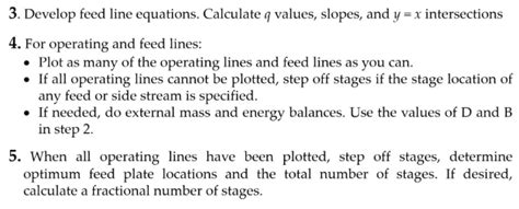 Solved A Continuous Rectification Column Is To Be Designed