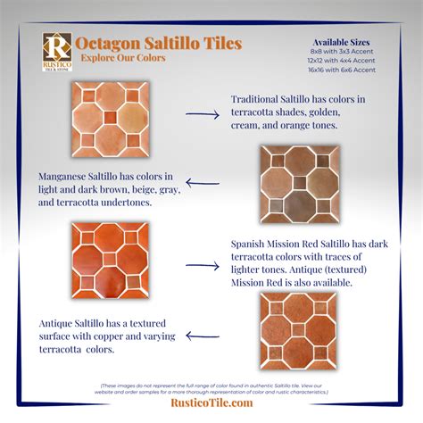 Octagon Saltillo Tile Handmade Mexican Tile Designs Rustico Tile