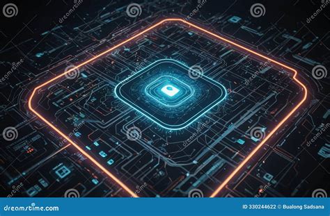 Digital Complex Network Interconnected Lines And Dots In Shades Blue