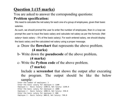 Solved Question 115 Marks You Are Asked To Answer The