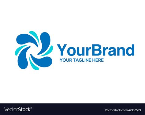 Simple Vortex Blue Color Royalty Free Vector Image