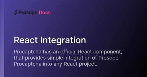 React Integration Docs