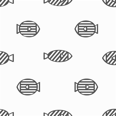 Premium Vector Monochrome Fish Seamless Pattern Premium Vector Monochrome Fish Seamless Pattern