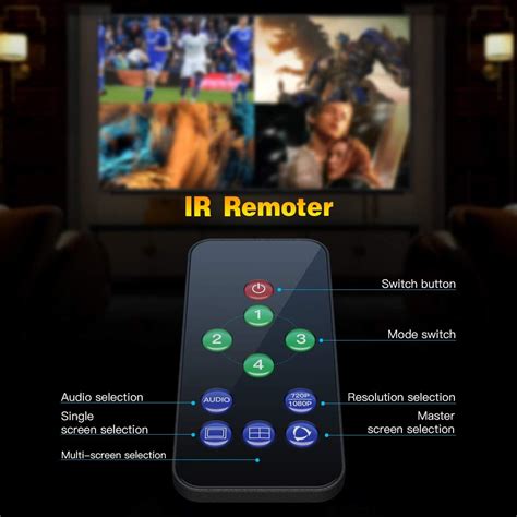 Buy Hdmi 4x1 Quad Multi Viewer Seamless Switcher Hdmi And Vga