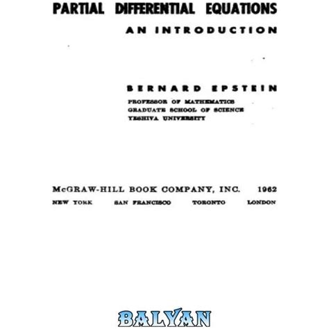 خرید و قیمت دانلود کتاب Partial Differential Equations An Introduction ترب