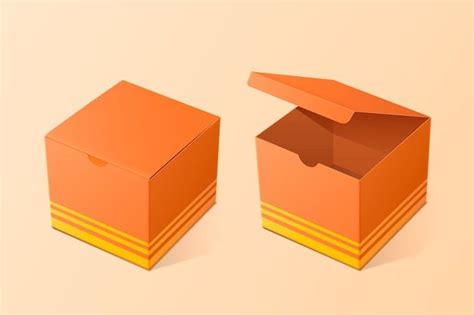 Free Vector Realistic Cube Box Mockup De Free Vector Freepik Freevector Square Box Cube
