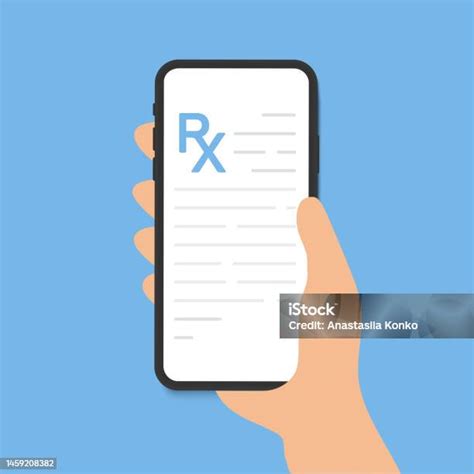 Rx 양식 의료 처방 온라인 문서 전화로 의사에서 환자에게 조리법 의학 알약 및 건강 관리 의약품 약국 및 치료 벡터 그림 전자 산업에 대한 스톡 벡터 아트 및 기타 이미지