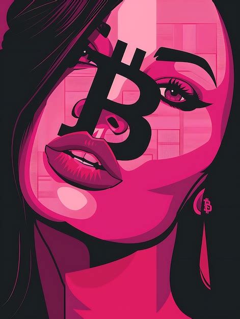 Premium Photo Bitcoin Symbol Portrayed As A Glamorous And Seductive Femme Illustration