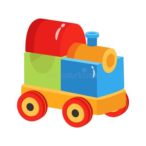 Visually Engaging 3d Style Icon Depicting Toy Train Stock Illustration