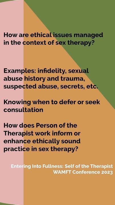 Wamft Conference 2023 Workshop Proposal Submissions Sex Therapy Track