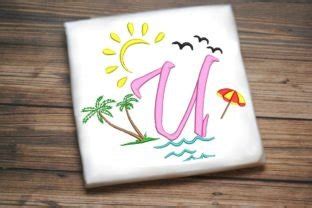 Welcome Summer Alphabet Letter U · Creative Fabrica