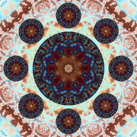 Premium Photo Seamless Patterns Abstract Element For Pattern Digital Art Flowers From Circles