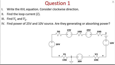 Solved Question X Write The KVL Equation Consider Chegg
