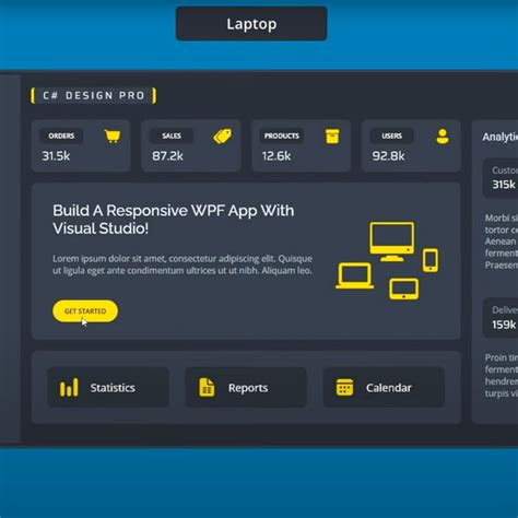 Wpf Responsive Ui Design Dashboard Xaml C Tutorial 58 Off