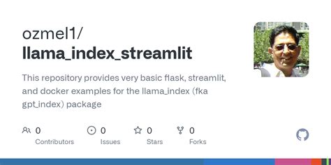 github ozmel1 llama index streamlit this repository provides very