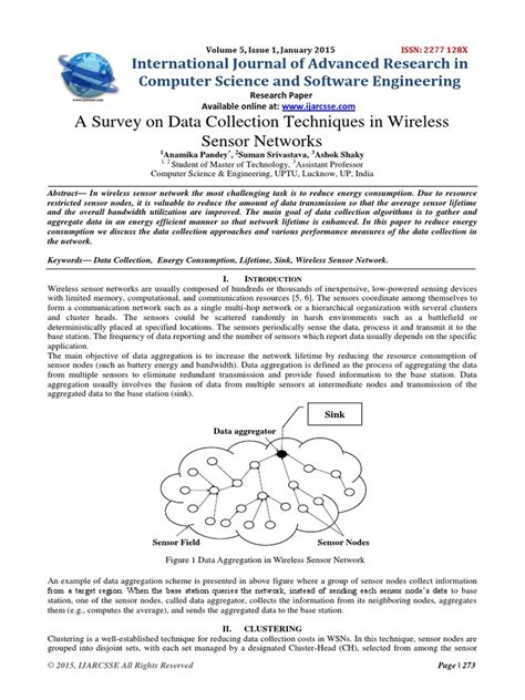 A Survey On Data Collection Techniques In Wireless Sensor Networks
