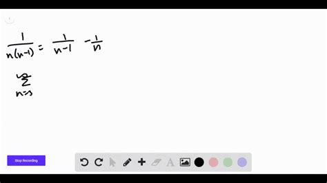 Solvedwrite ∑n3∞ 1nn 1 As A Telescoping Series And Find Its Sum