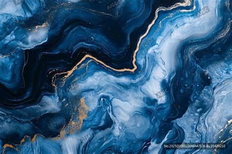 Ai创作图蓝色 鎏金 流体 艺术 纹理 抽象 图案 背景 质感 色彩 流动 波纹 线条 视 设计 昵图网