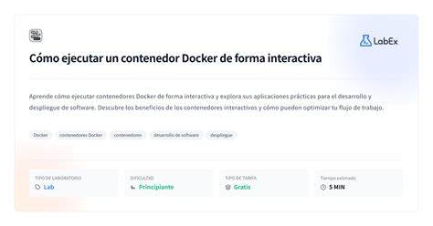 Cómo Ejecutar Un Contenedor Docker De Forma Interactiva Labex