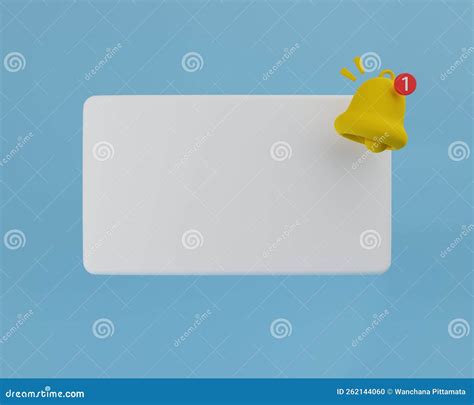 Cartoon Reminder Popup Bell Push Notification Icon Symbol Royalty Free