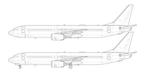 Boeing 737 900 Blank Illustration Templates Norebbo