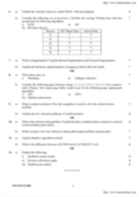 SOLUTION Cse 4 Sem Operating System 3380 Summer 2019 Studypool