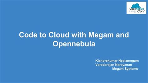 Opennebula Conf 2014 Cloud Automation For Opennebula By Kishorekumar Neelamegam Pdf
