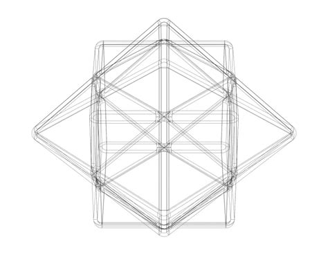 Wireframe Shape First Stellation Of Cuboctahedron 3d Printing Model