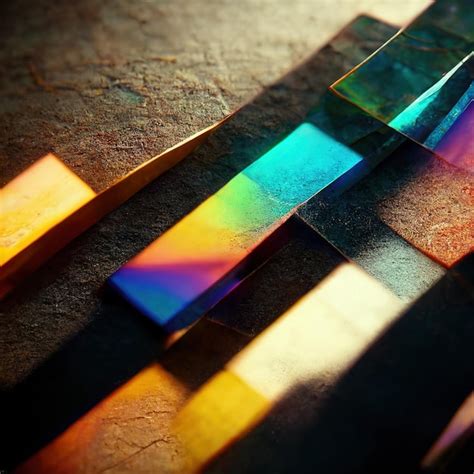 Premium Photo Glass Crystals And Prisms With Color Spectrum Rays Abstract Optic Art Background