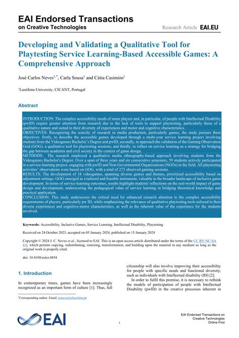 Pdf Developing And Validating A Qualitative Tool For Playtesting