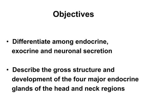Structure Function Relationship Of The Endocrine Glands Of The Head And