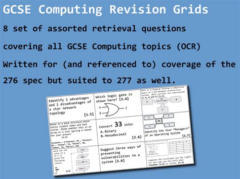 Gcse Computing Revision Grids Teaching Resources