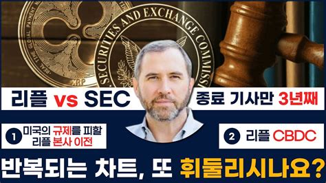 리플 Sec 소송 종료 기사에 휘둘린지 어언 3년 반복되는 차트에 또 휘둘리고계신가요 리플 승리를 예상하는 이유 Youtube