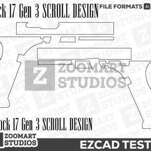 Glock Gen SCROLL DESIGN Finalsvg Lasercut Laserengraving Engravingfiles Laserpattern