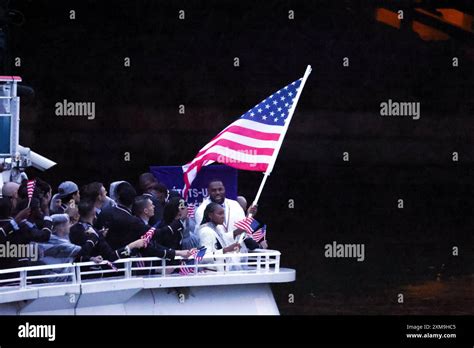 Paris France 26th July 2024 Olympic Opening Ceremonies American