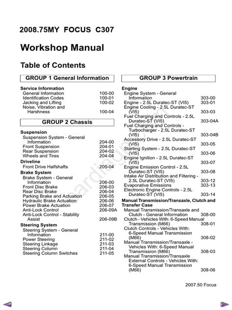 Table Of Contents Pdf
