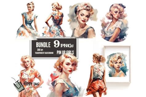 Pin Up Girls Png Sublimation Bundle Pod Graphic By Svgbycalligrapher