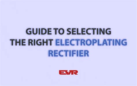 Electroplating Rectifier Evr Power